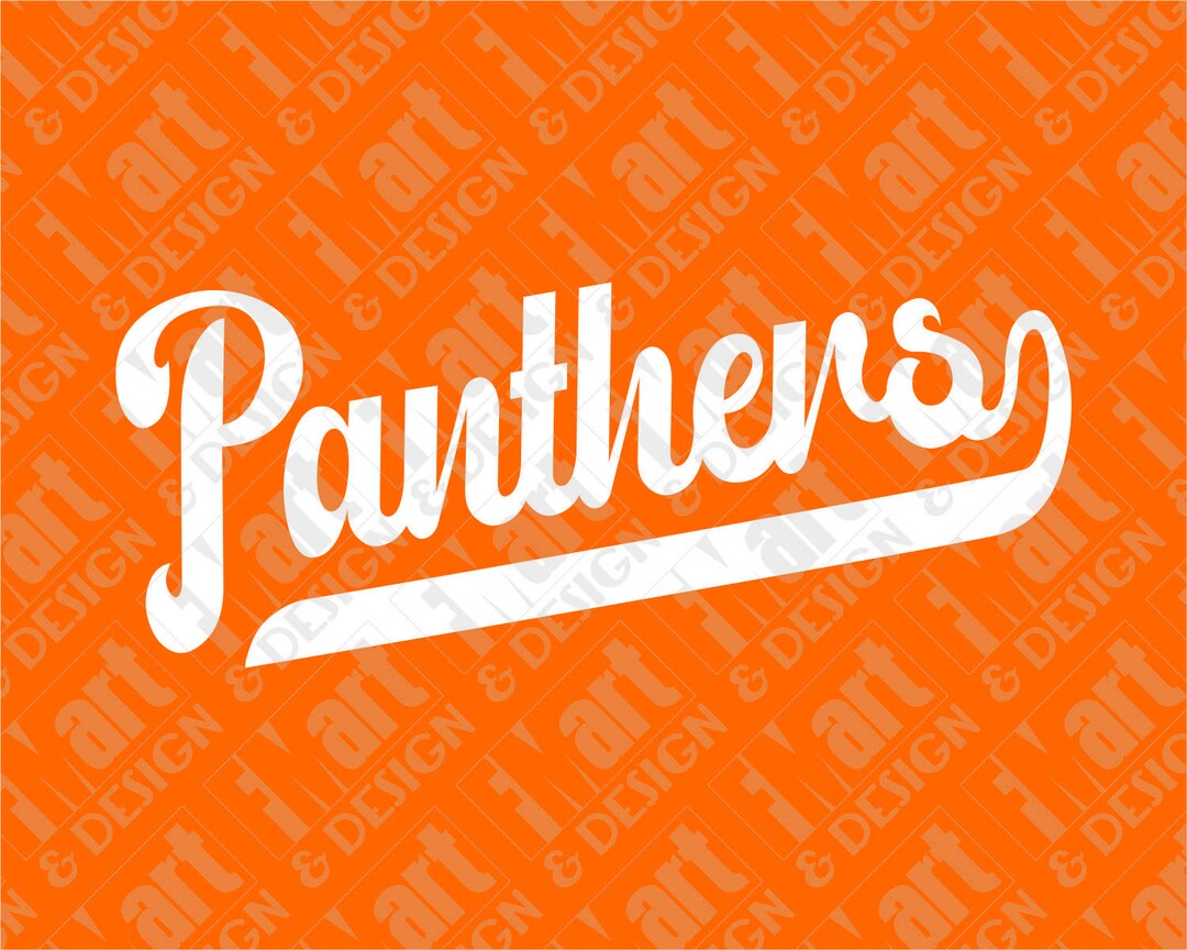 SVG DXF PNG Panthers Baseball Team Logo Instant Download - Etsy