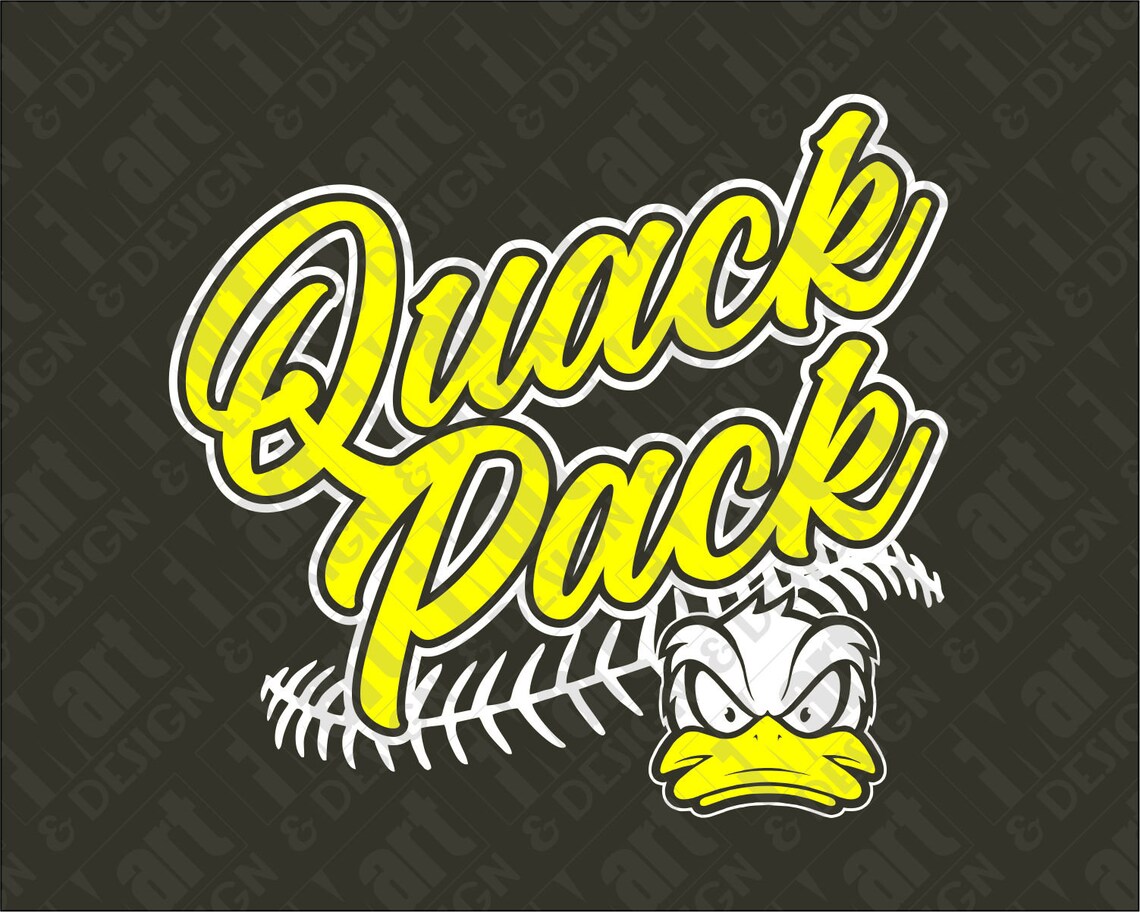 SVG DXF PNG Quack Pack Ducks Baseball Team Logo Instant - Etsy