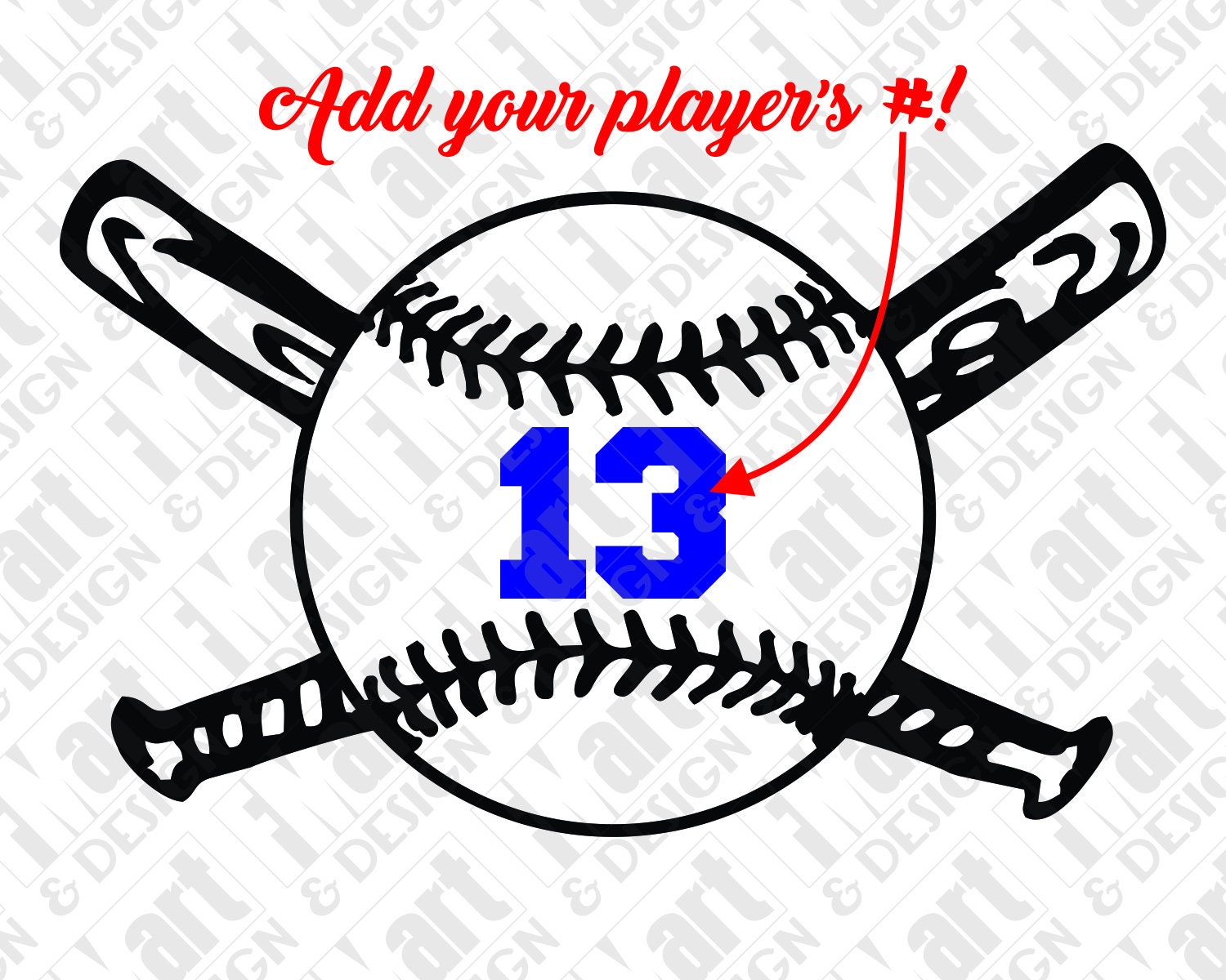 SVG DXF PNG Customizable Baseball Ball Bats Decal - Etsy