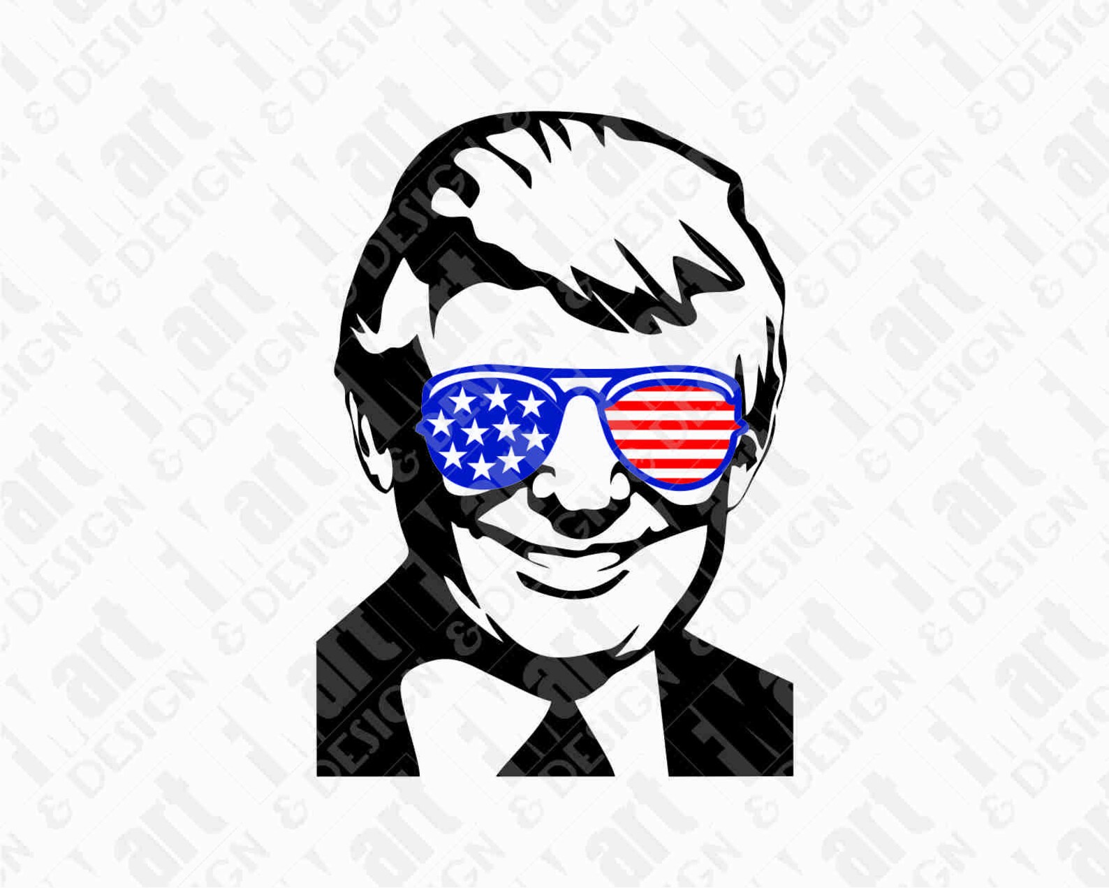 SVG DXF PNG Donald Trump United States of America Flag 4th of - Etsy