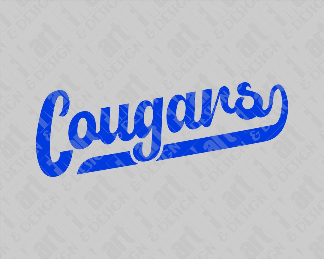 SVG DXF PNG Cougars Baseball Team Logo Instant Download - Etsy