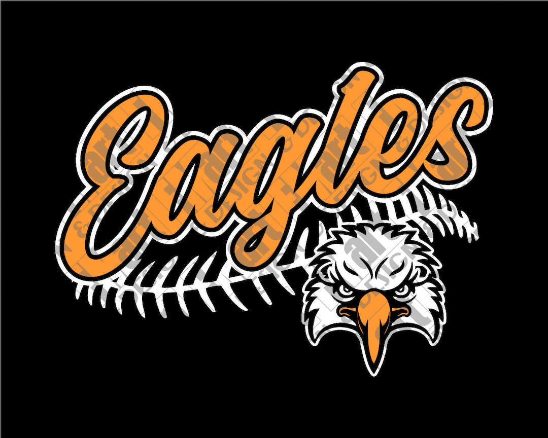 SVG DXF PNG Eagles Baseball Team Logo Instant Download - Etsy