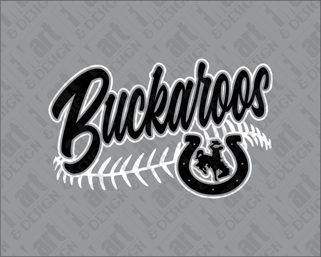 SVG DXF PNG Buckaroos Baseball Team Logo Instant Download 2 - Etsy