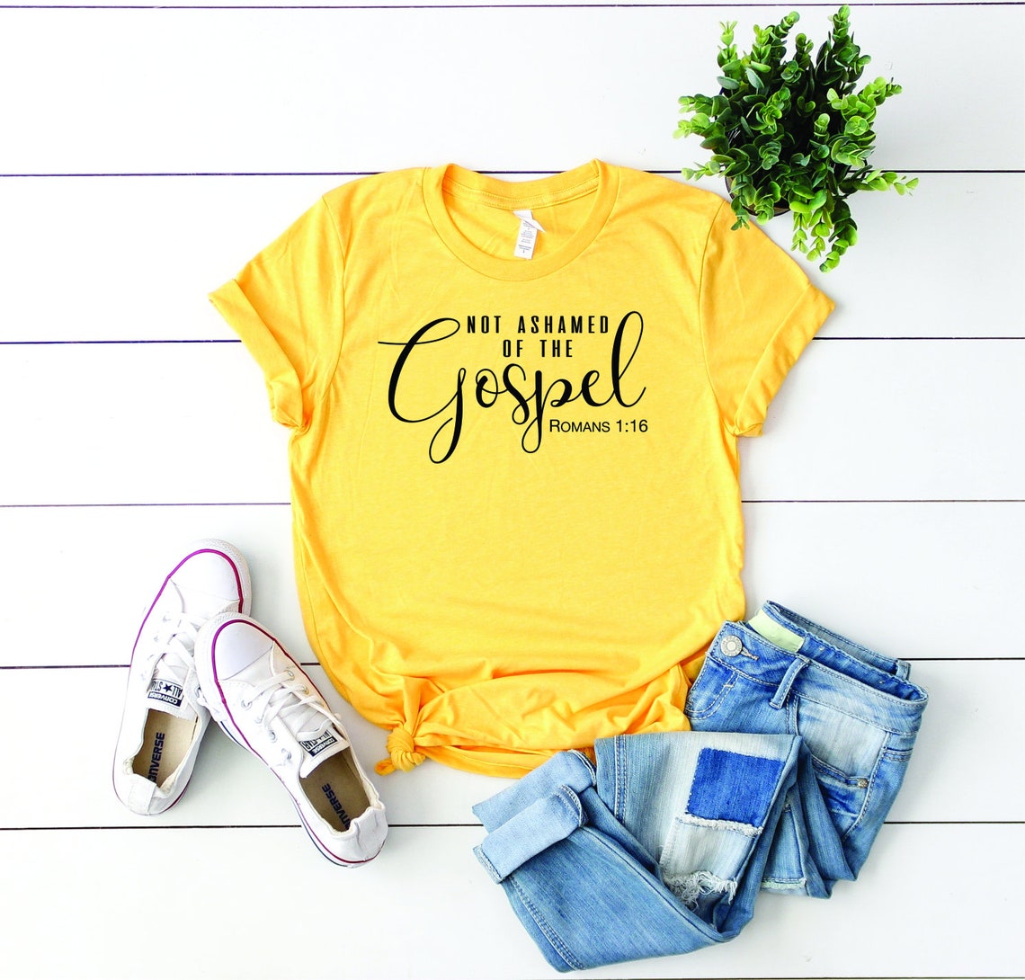 SVG DXF PNG Not Ashamed of the Gospel Christian Religious Bible Verse ...
