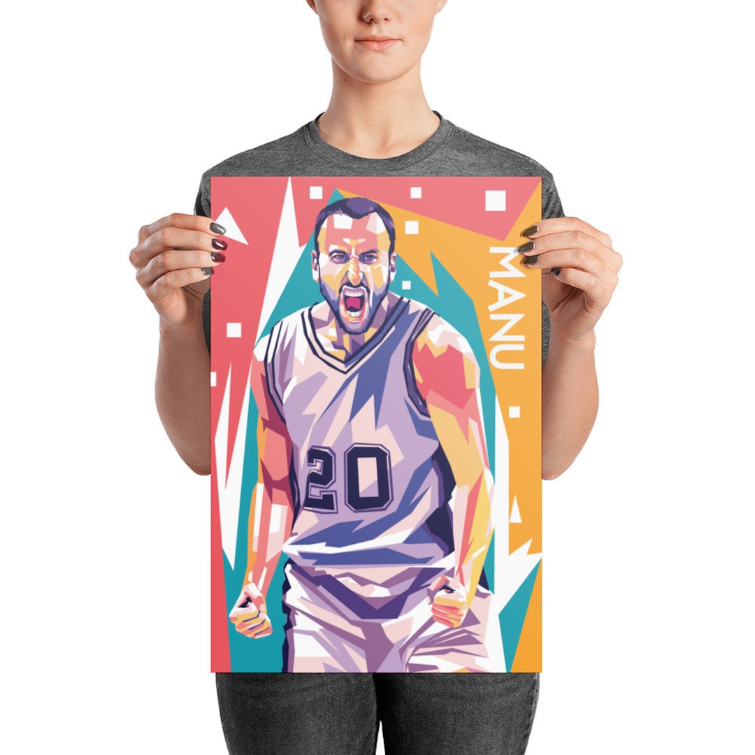 Manu Ginobili Pop Art Poster - WPAP Style Art With Fiesta Colors ...