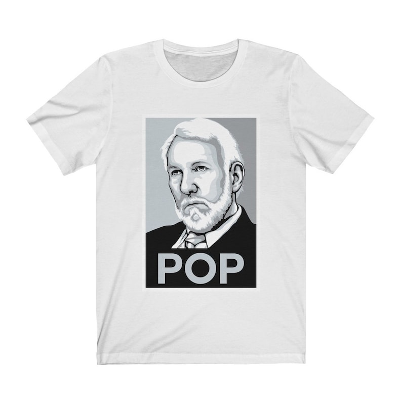 San Antonio Coach Popovich 'pop' T-shirt in Style of Obama Hope Poster ...