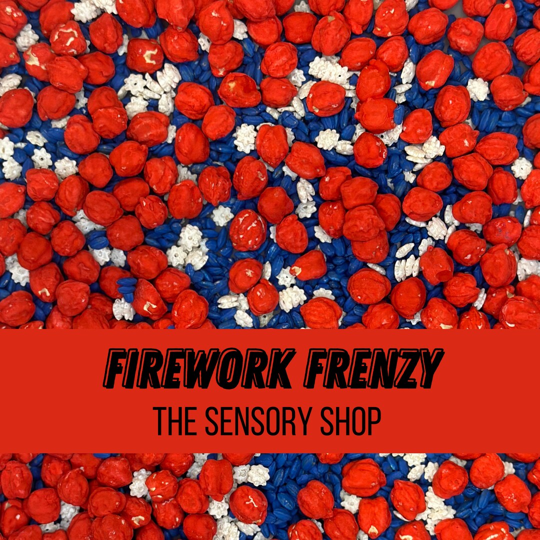 Firework Frenzy Sensory Bin Filler | Sensory Bin | 4th of July Sensory ...