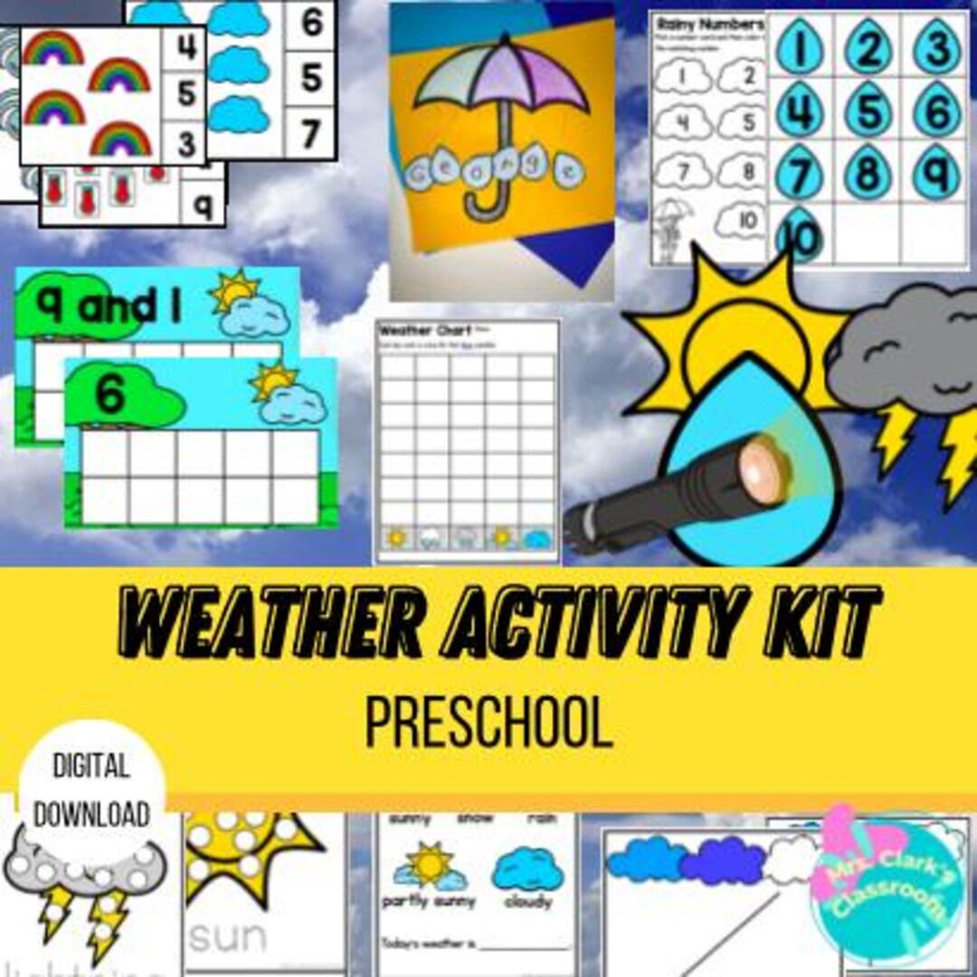 Weather Homeschool Preschool, Weather Unit for Kids, Weather Homeschool ...