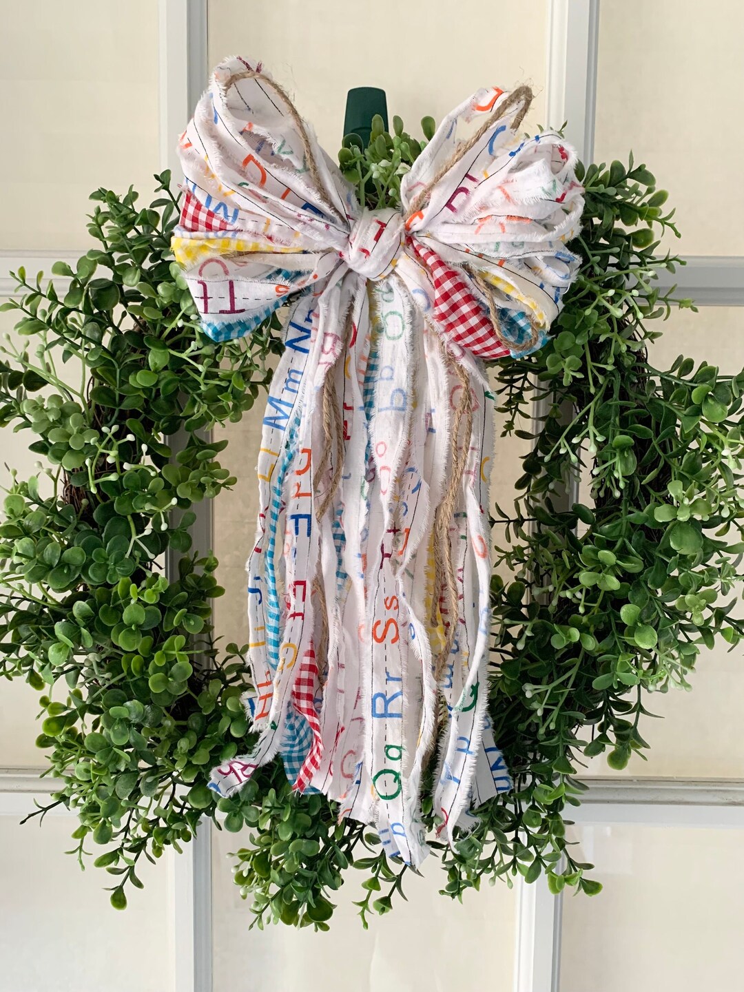 Teacher-alphabet Rag Bow - Etsy