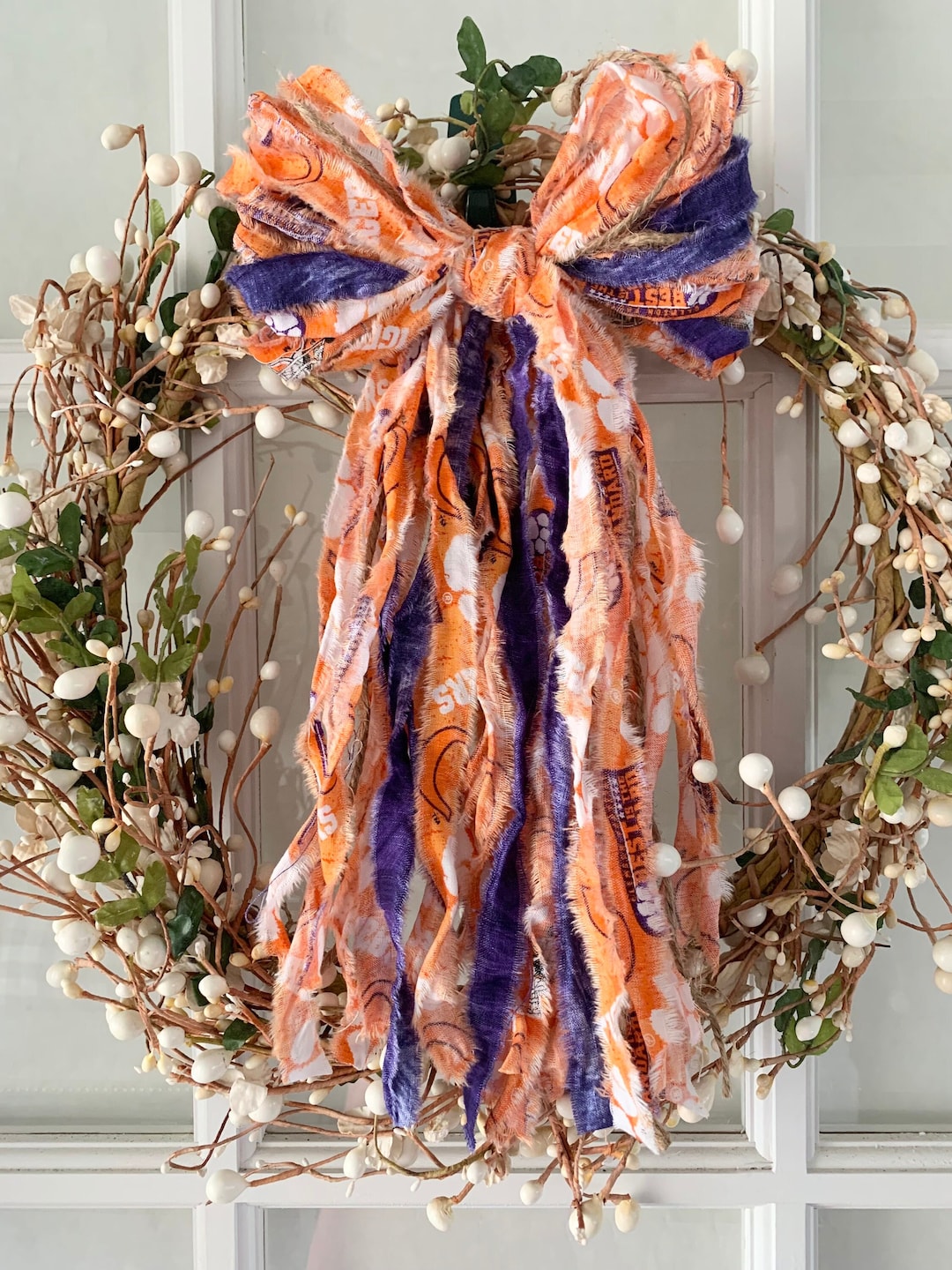 Clemson Tigers Rag Bow - Etsy