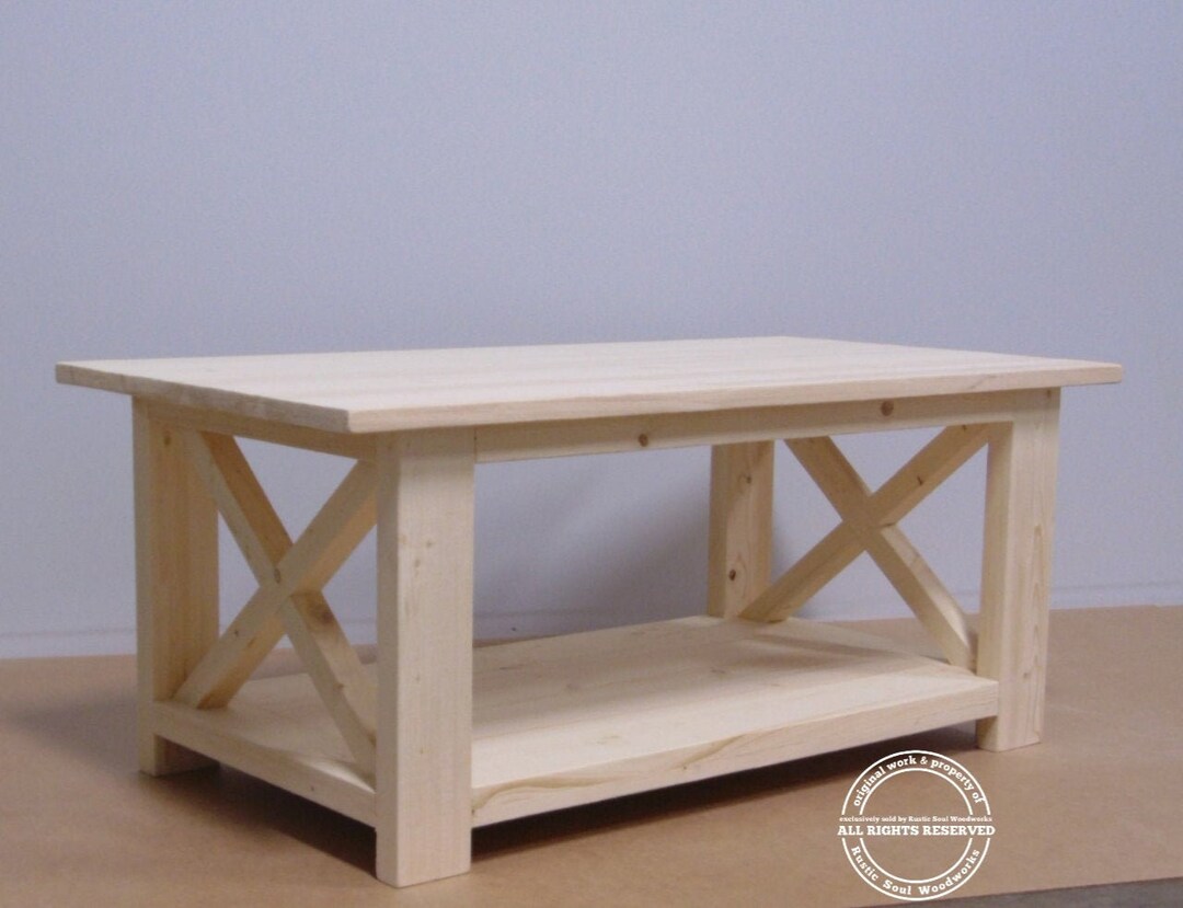 Rustic Coffee Table Unfinished DYI Coffee Table - Etsy Canada