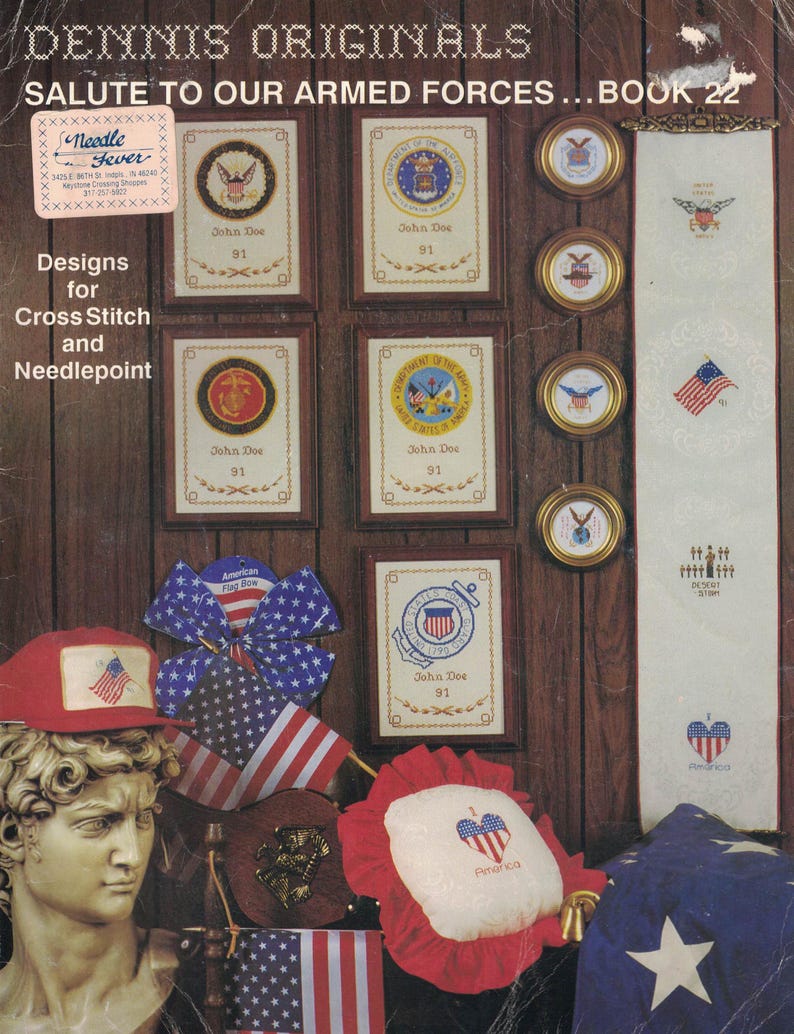 Armed Forces Cross Stitch Patterns and Needlepoint Designs - Military ...