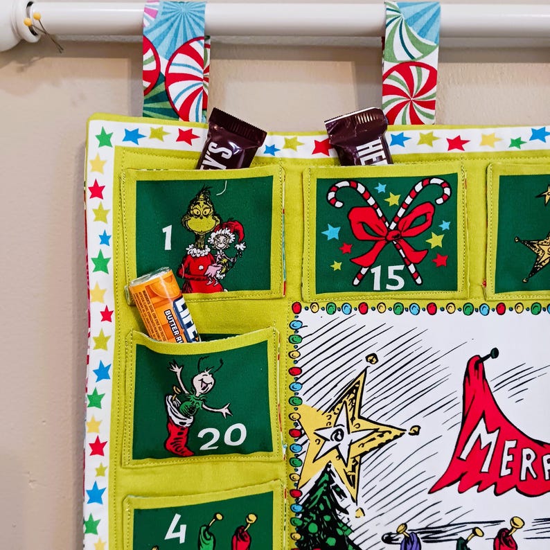 Grinch Advent Calendar Sewing Kit: DIY Christmas Decor - Etsy