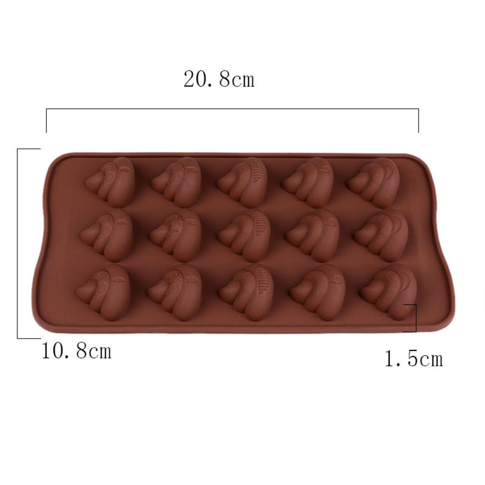 Smiley Poop/poo Emoji Silicone Mould 15 Cell Fondant Icing - Etsy UK