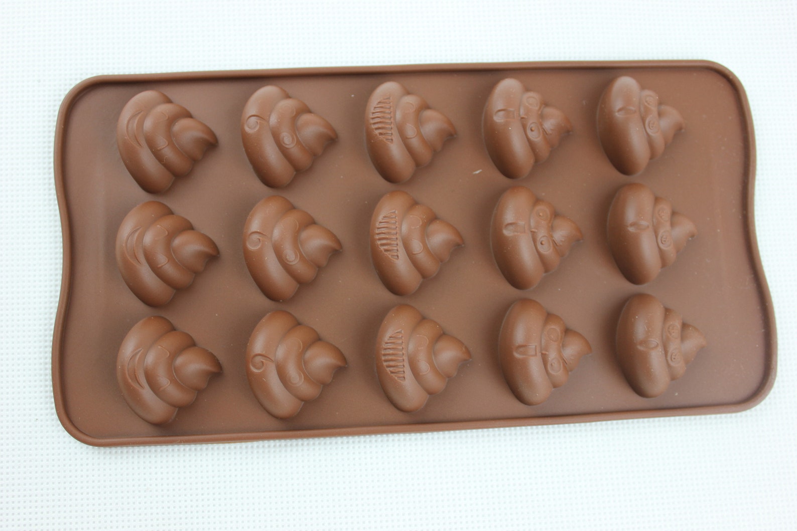 Smiley Poop/poo Emoji Silicone Mould 15 Cell Fondant Icing - Etsy UK