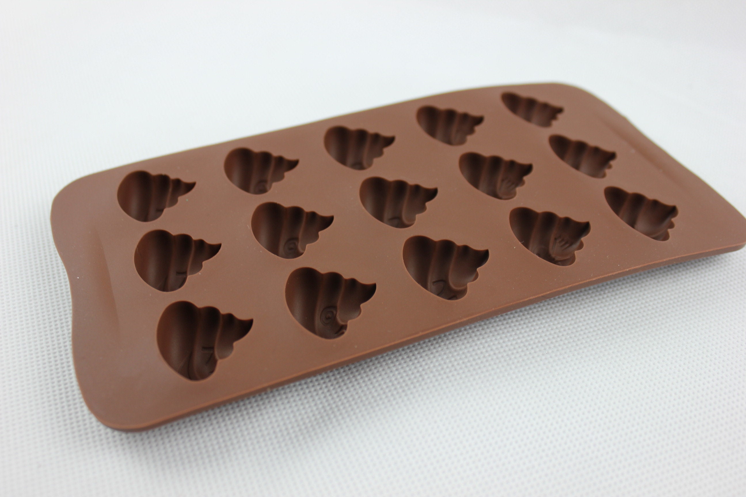 Smiley Poop/poo Emoji Silicone Mould 15 Cell Fondant Icing - Etsy UK