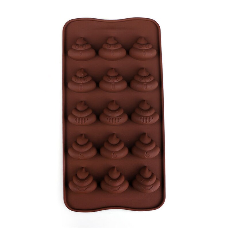 Smiley Poop/poo Emoji Silicone Mould 15 Cell Fondant Icing - Etsy UK