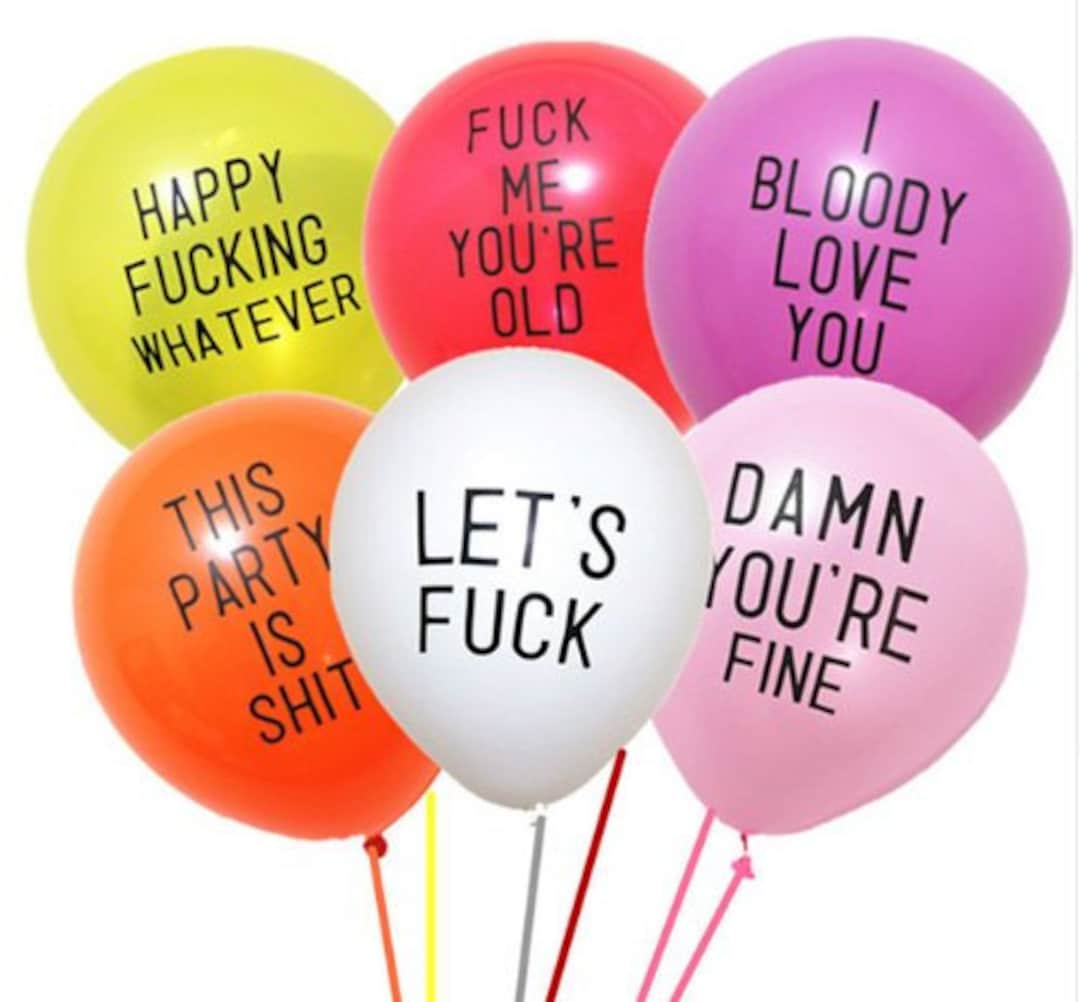 Rude Birthday Balloons Mature Balloons Birthday Banter Balloons Funny ...