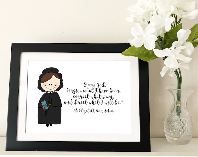 St. Elizabeth Ann Seton Quote Catholic Printable Digital Download ...