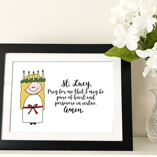 St. Lucy Catholic Digital Download Catholic Print Catholic | Etsy
