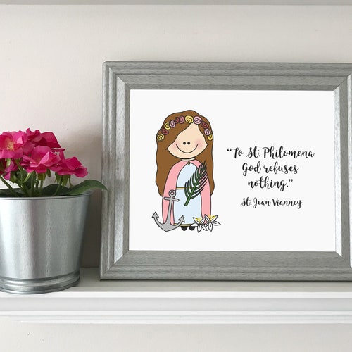 St. Philomena Print / Catholic Printable / Catholic Quote / - Etsy