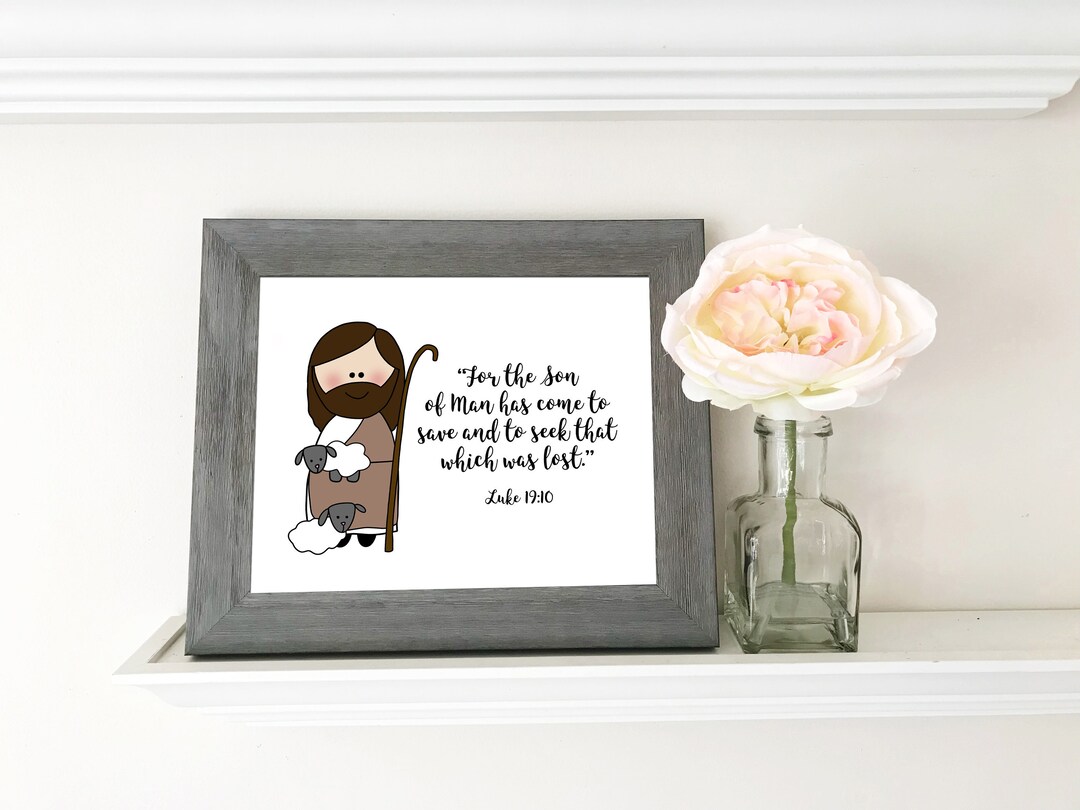 Jesus the Good Shepherd, Catholic Prayer, Catholic Print, Baptism Gift ...