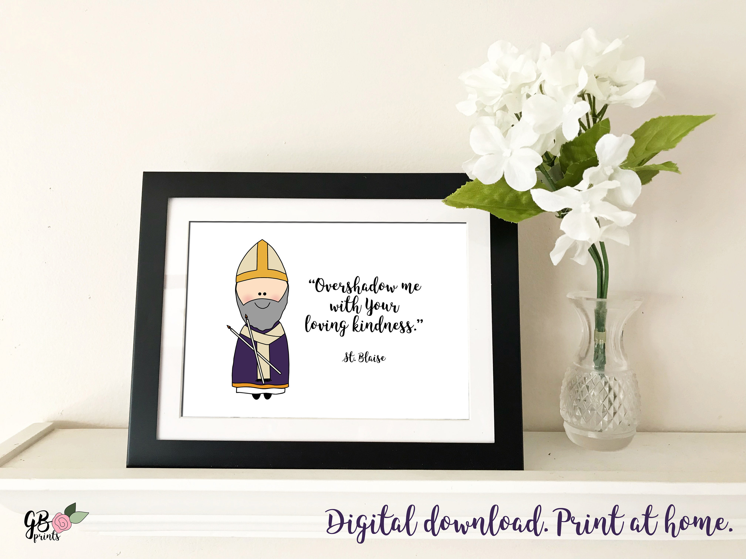 St. Blaise / Catholic Quote / Catholic Decor / Catholic Print - Etsy