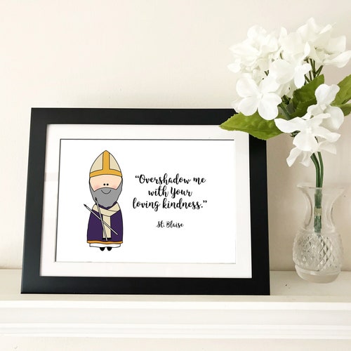 St. Blaise / Catholic Quote / Catholic Decor / Catholic Print - Etsy