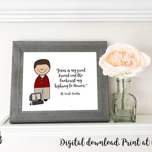 St. Carlo Acutis Quote / Catholic Nursery Decor / Catholic Printable ...