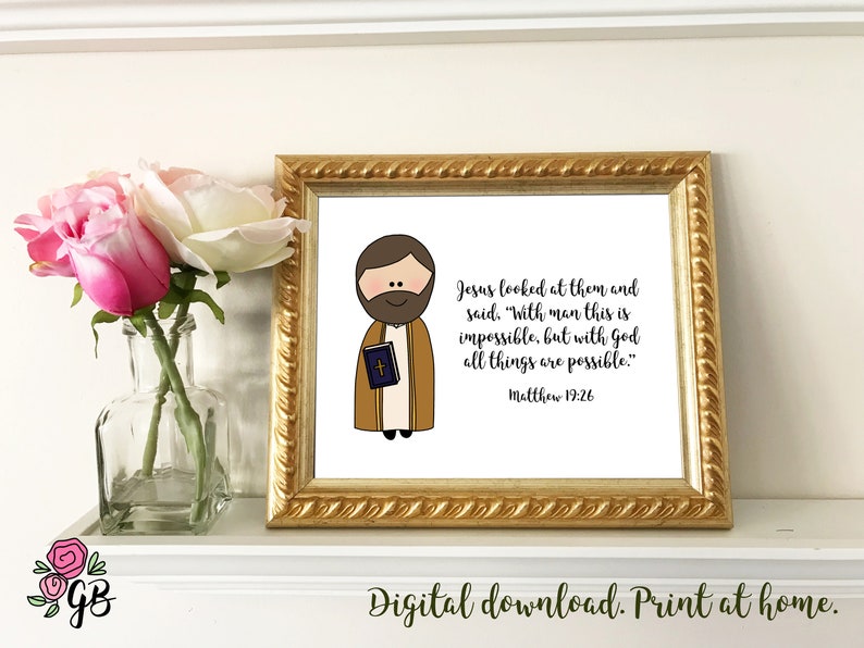 St. Matthew the Apostle / Catholic Prayer / Catholic Decor / - Etsy