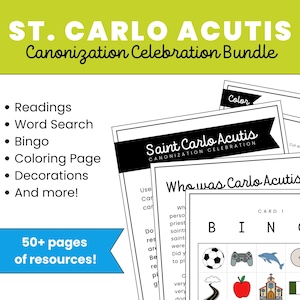 St. Carlo Acutis Canonization Celebration Bundle | Party Pack ...