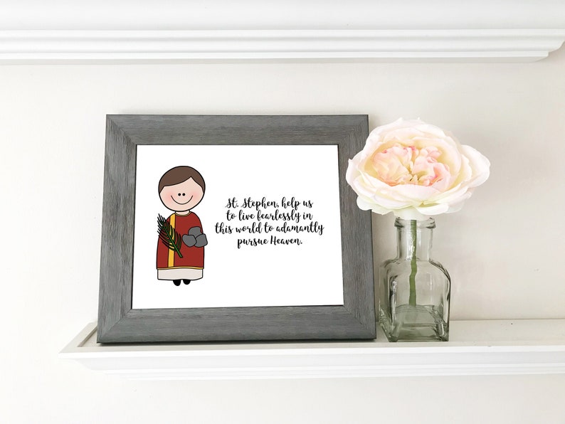 St. Stephen / Catholic Quote / Catholic Decor / Catholic Print ...