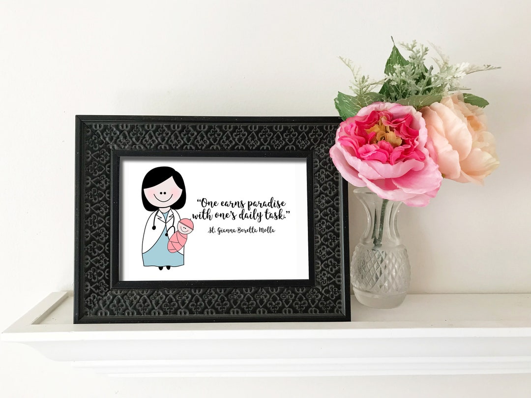 St. Gianna Beretta Molla / Catholic Saint Artwork / Quote / Print ...