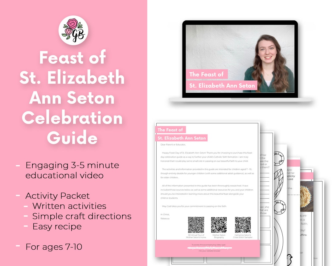 Feast of St. Elizabeth Ann Seton Celebration Guide / Video Lesson ...