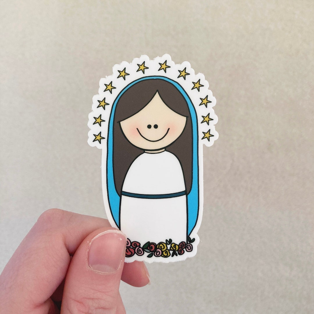 Blessed Mother Mary Vinyl Sticker Catholic Mom Gift Baptism - Etsy