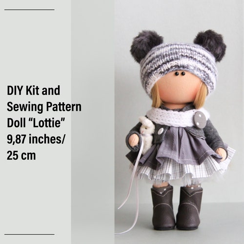 Complete Sewing KIT Pattern for Making Textile Doll Emmylou - Etsy