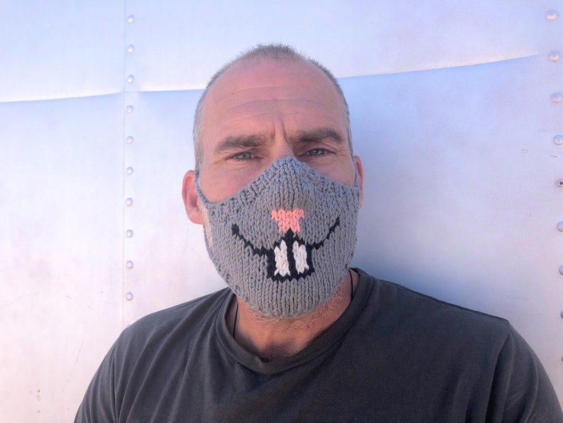 Easy Face Mask Knitting PATTERN, Bunny Teeth Mask, Face Mask Pdf, Knit ...