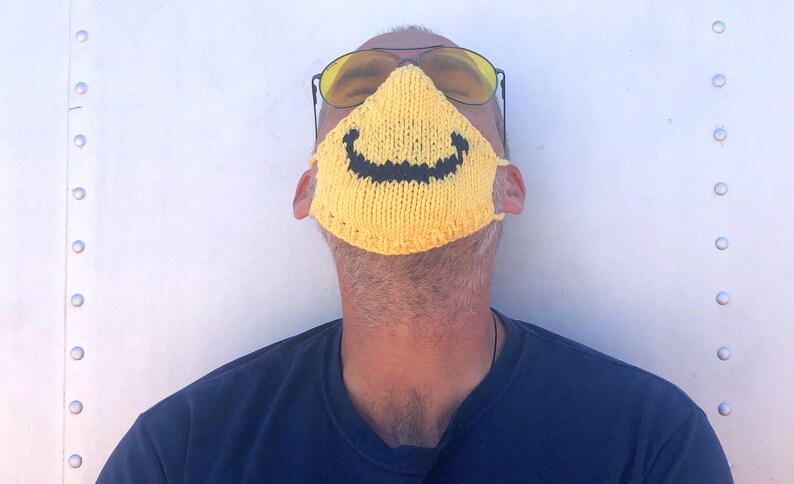 Easy Face Mask Knitting PATTERN Have A Nice Day SMILE Mask - Etsy
