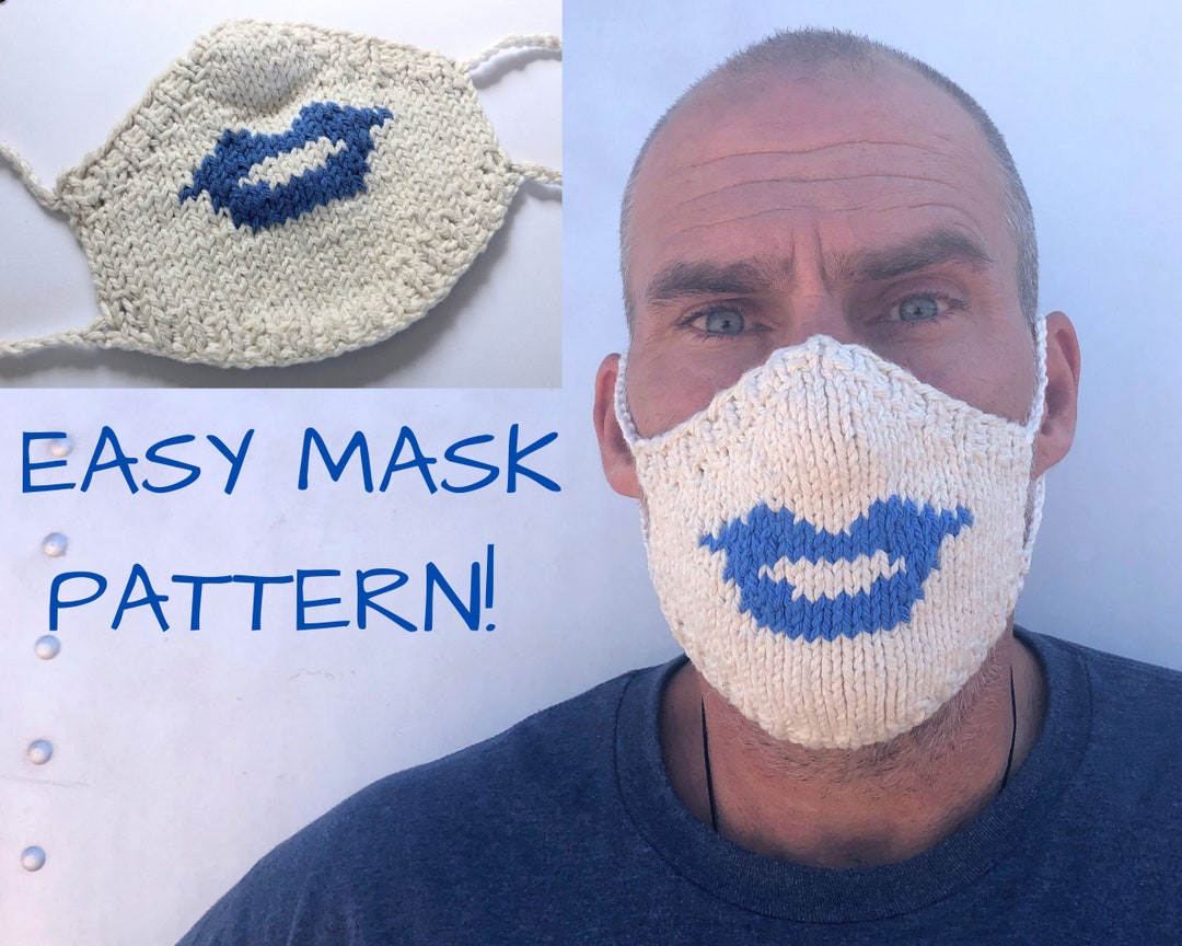 Easy Face Mask Knitting PATTERN, LIPS Mask, Smile, Face Mask Pdf, Easy ...