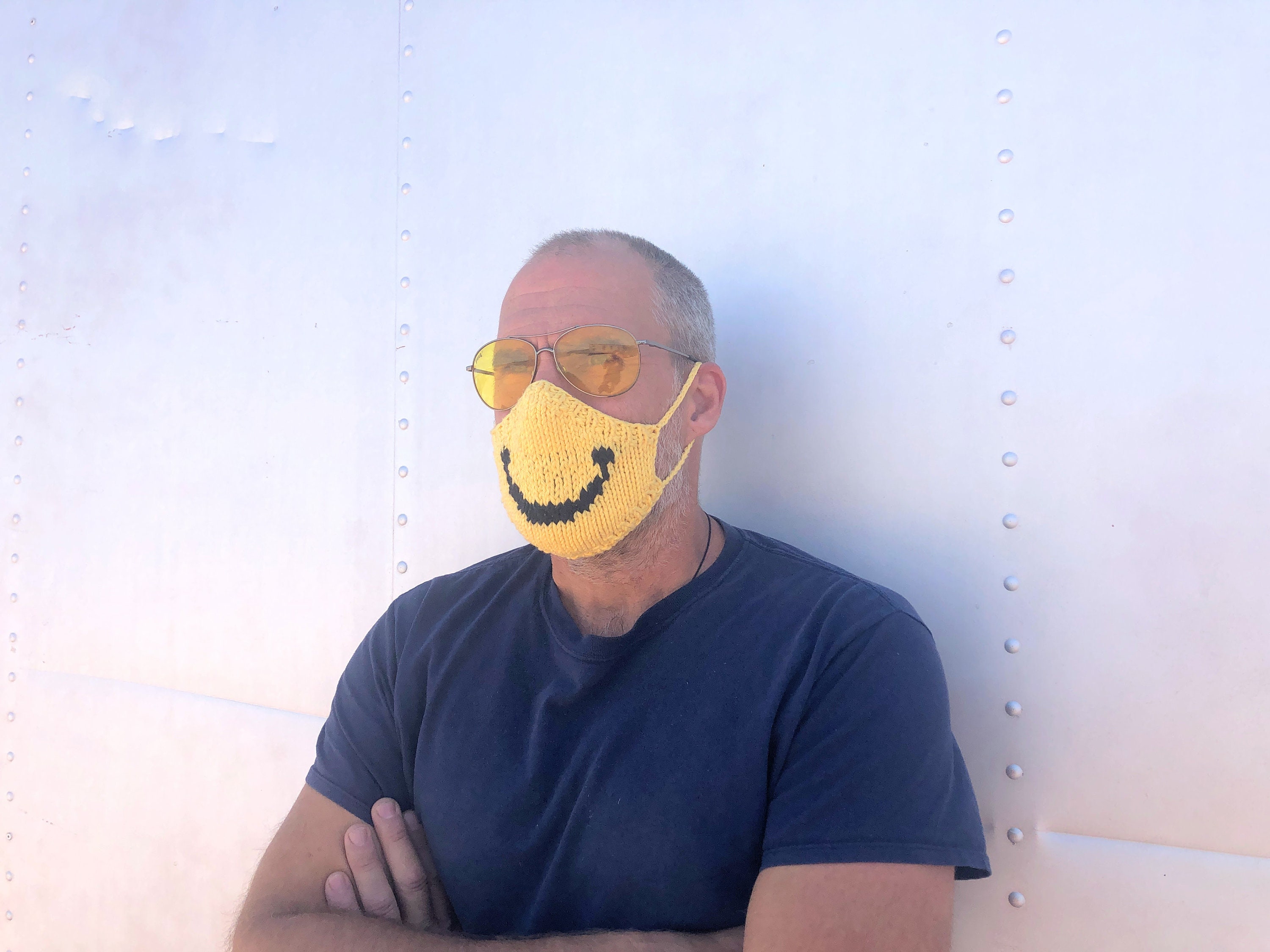 Easy Face Mask Knitting PATTERN, Have A Nice Day SMILE Mask, Knit Mask ...