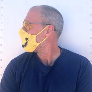 Easy Face Mask Knitting PATTERN, Have A Nice Day SMILE Mask, Knit Mask ...