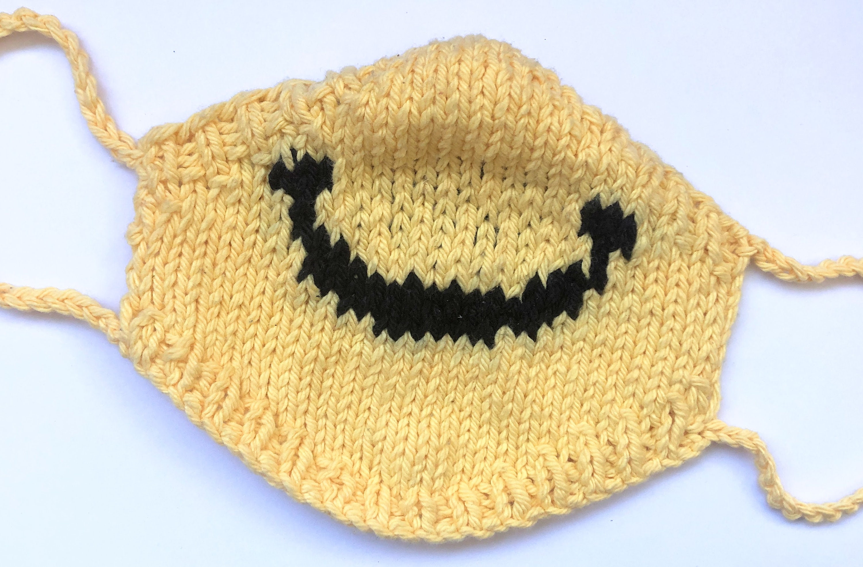 Easy Face Mask Knitting PATTERN Have A Nice Day SMILE Mask | Etsy
