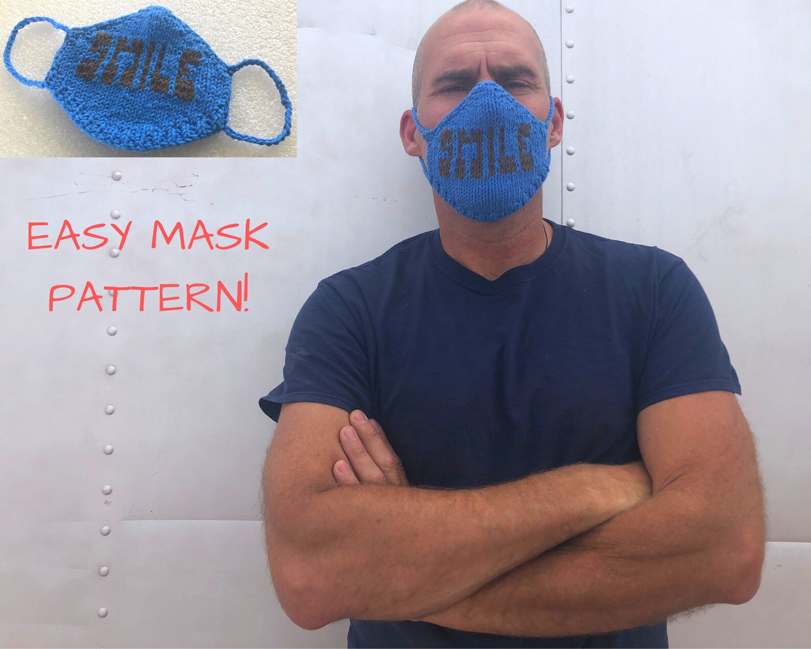 Easy Face Mask Knitting PATTERN, SMILE Mask, Face Mask Pdf, Easy Knit ...