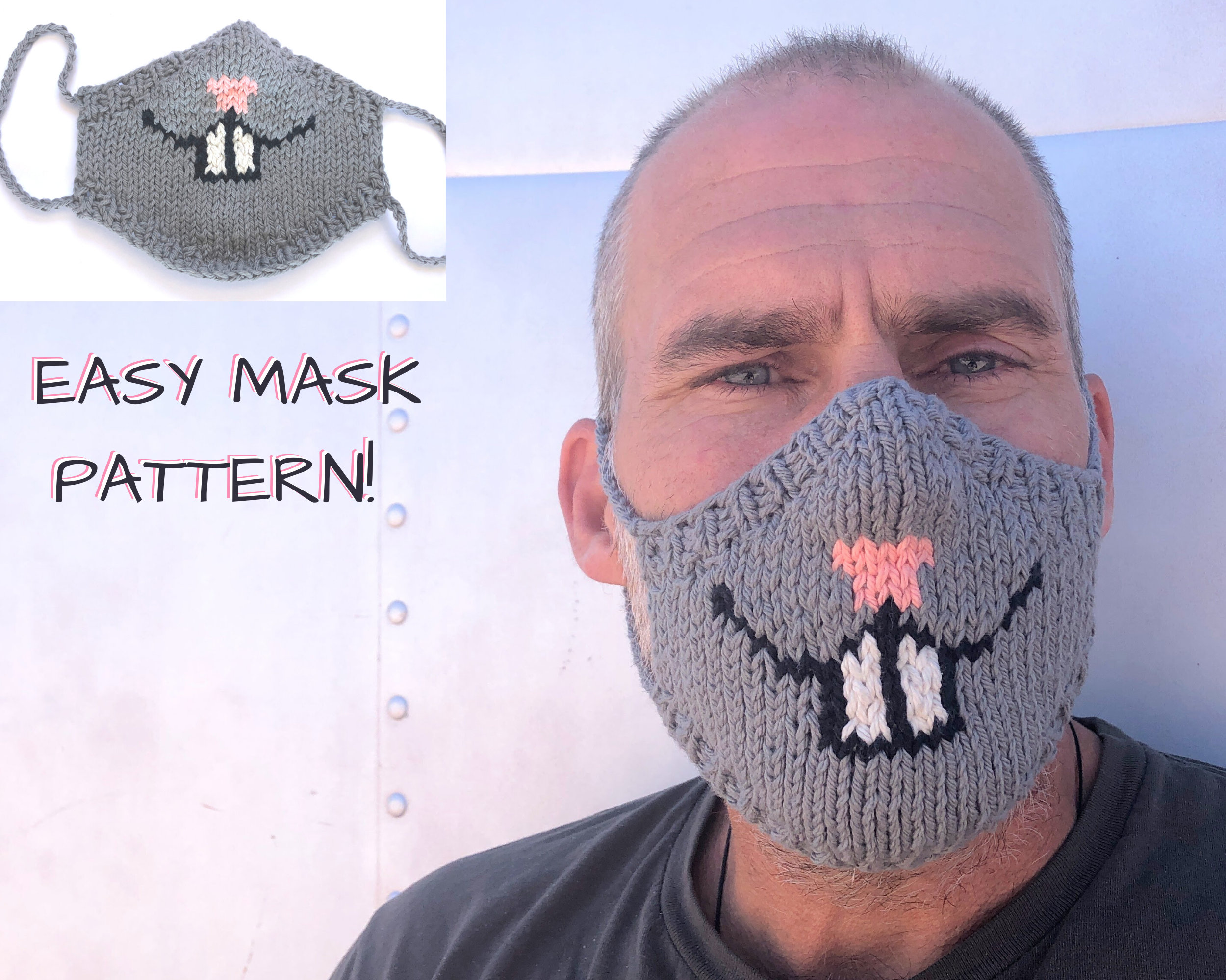 Knitting Pattern PACK, 9 Easy Face Mask PATTERNS, Bunny Mask, Lips Mask ...