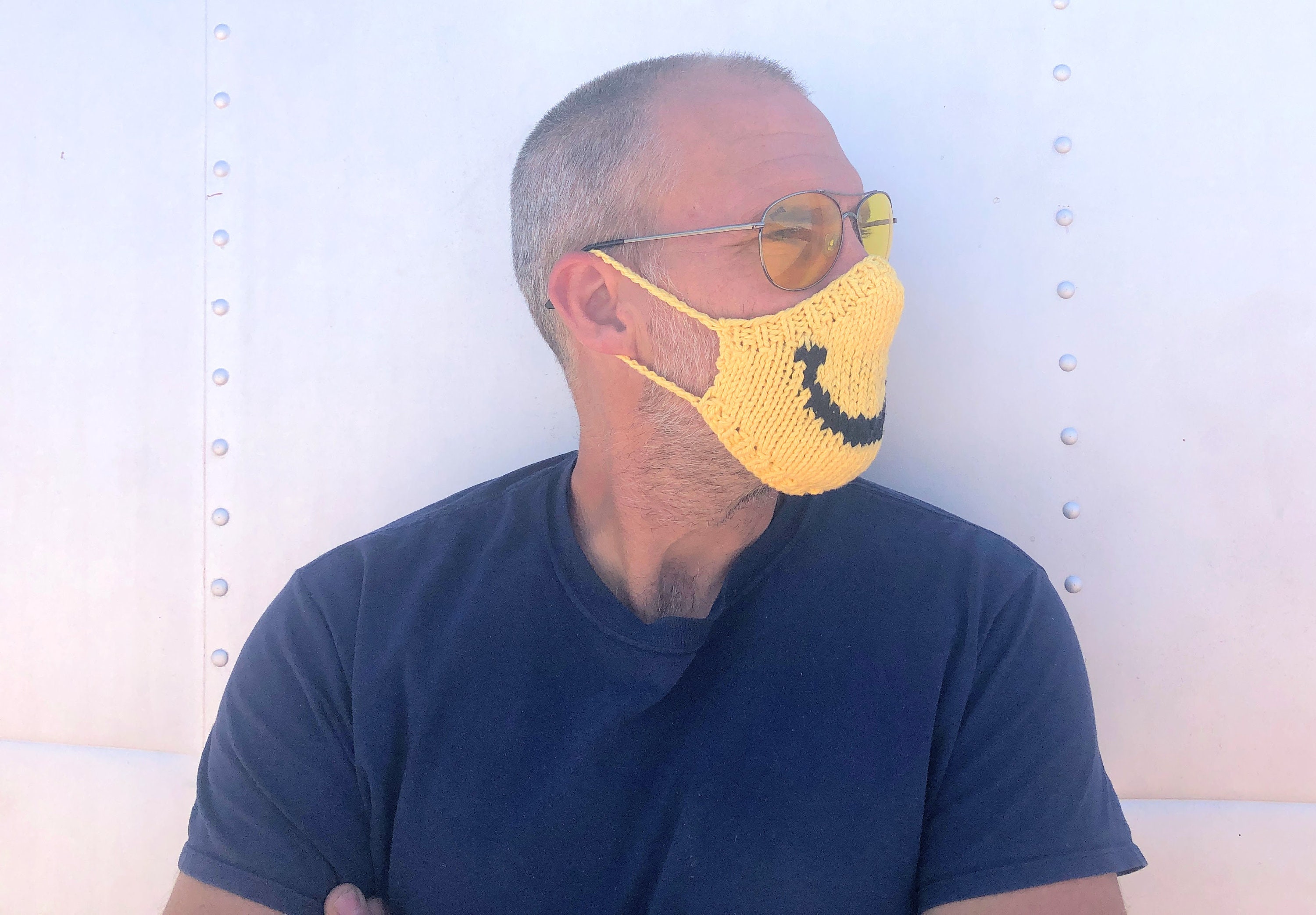 Easy Face Mask Knitting PATTERN Have A Nice Day SMILE Mask | Etsy