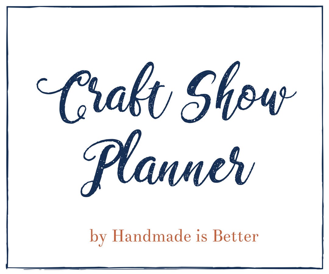 Craft Show Planner Printable Craft Fair Planner Etsy Shop Business ...