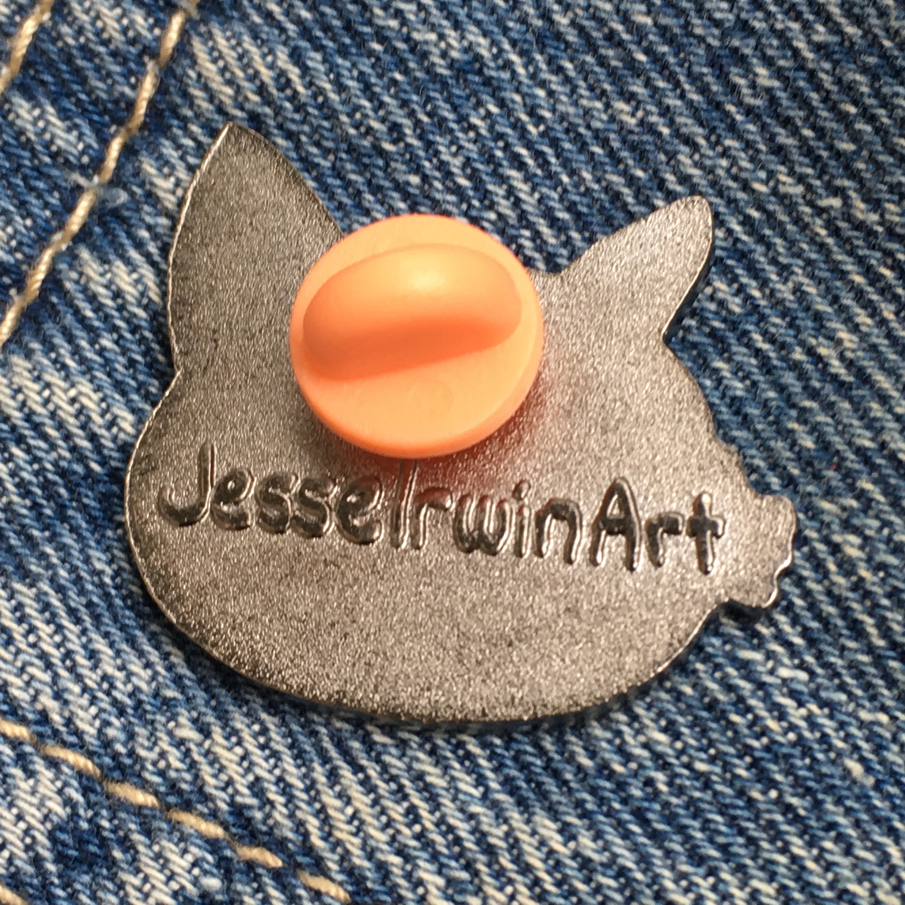 Orange Cat nick Hard Enamel Pin Orange Pink | Etsy