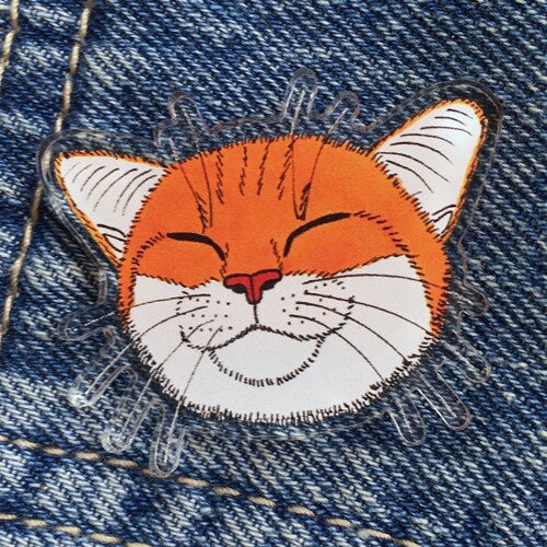 Orange Cat nick Hard Enamel Pin Orange Pink | Etsy