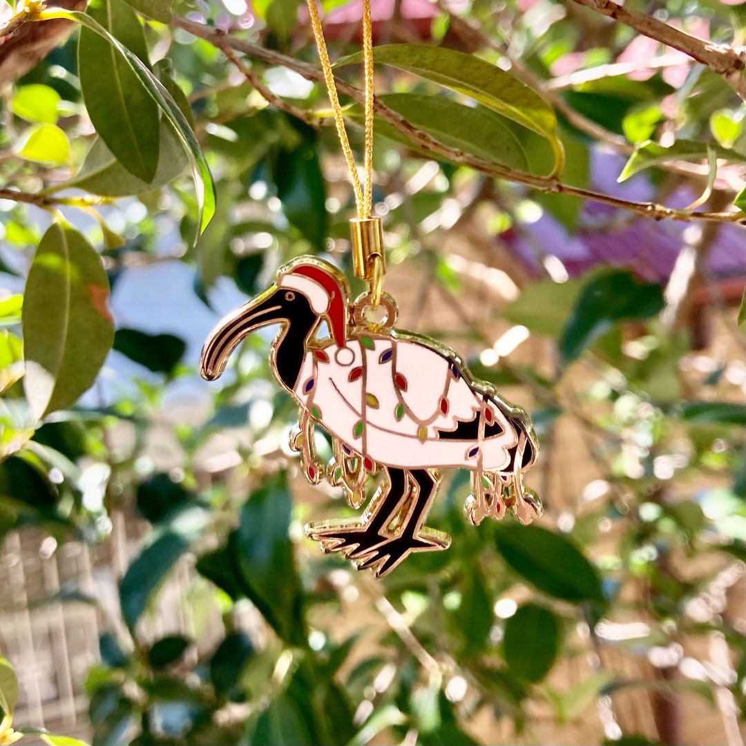 Christmas Ibis Hard Enamel Decoration Ornament - Etsy Australia