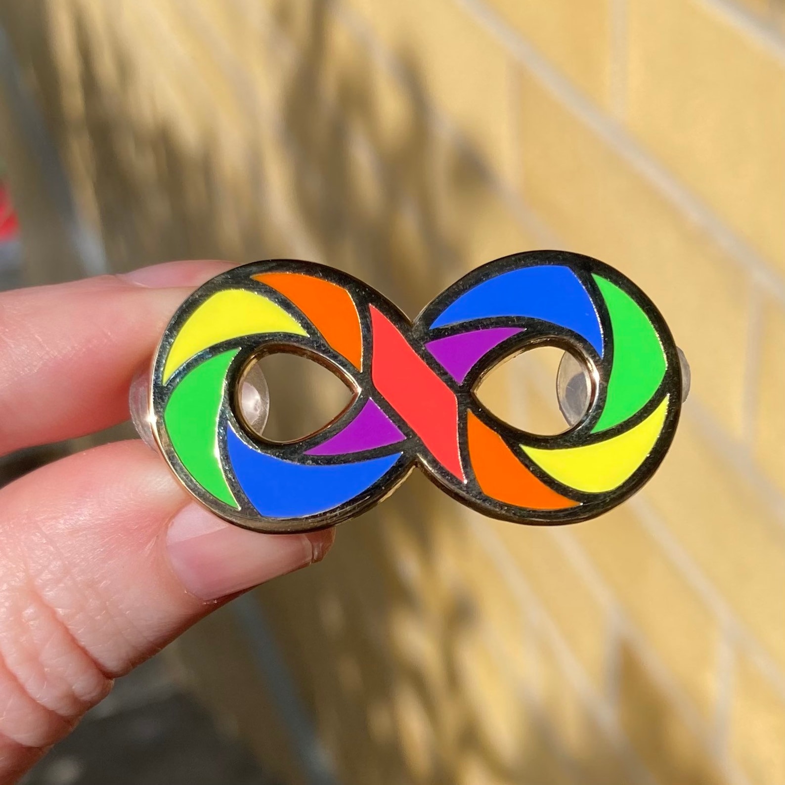Autism Rainbow Infinity Symbol Hard Enamel Pin 40mm Wide | Etsy
